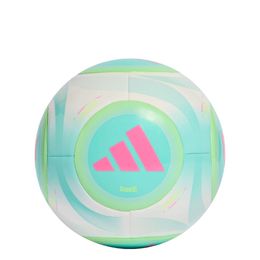 adidas Performance Ball 'Messi Club' Herren Gr&ouml;&szlig;e 4 aqua / pastellgr&uuml;n / pink / wei&szlig;