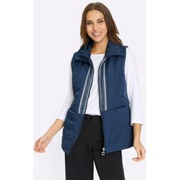 Lady Damen Steppwestedunkelblau, Gr. 52, unifarben, 100% Polyester, Wattierung:100% Polyester, Westen