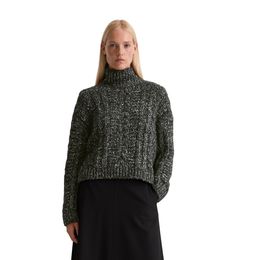 Marc O'Polo MARC O'POLO Damen Strickpullover "aus Alpakawolle-Baumwolle-Merinowolle-Mix"dunkelgrau melange, Gr. M, unifarben, Obermaterial: 44% Alpaka, 32%