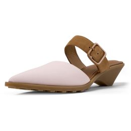 Camper Slipper ' Anita ' Damen Gr&ouml;&szlig;e 36 braun / rosa
