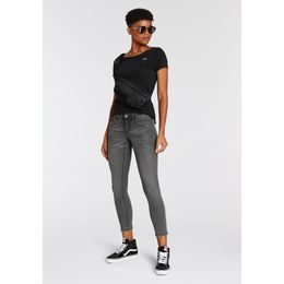 Arizona Damen 7/8-Jeans "mit Keileins&auml;tzen", grau, Basic, Gr. 48, Denim/Jeans, Obermaterial: 76% Baumwolle, 16% Polyester, 7% Viskose, 1% Elasthan,