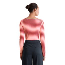Marc O'Polo MARC O'POLO Damen Langarmshirtmulti a57, Gr. M, Single Jersey, Obermaterial: 100% Baumwolle, Shirts, im sch&ouml;nen Streifenmuster