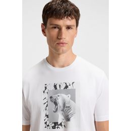 BOSS Orange Herren T-Shirt "Te lupo"wei&szlig;100, Gr. XXL, unifarben, Single Jersey, Obermaterial: 100% Baumwolle, Shirts, runder Ausschnitt, regular fit,