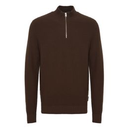 Casual Friday Herren Troyer "Troyer CFKARL 0160 structured halfzip knit", braun, Gr. L, Obermaterial: 100% Baumwolle CO., Pullover