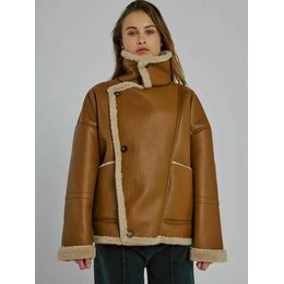 Outdoorjacke NORR "NORR Jacket Hanny", Gr. M/L, cognac, Obermaterial: 100% Polyester, Jacken Outdoorjacke