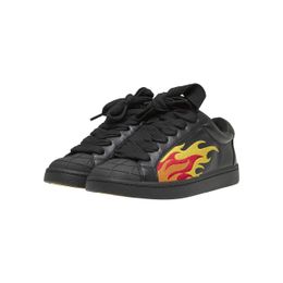 Trainingsschuh Buffalo "Buffalo Liberty Vegan Nappa", Damen, Gr. 39, schwarz, orange, Kunstfaser, Schuhe