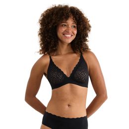 Sloggi Damen B&uuml;gelloser BH "ZERO Feel Bliss THE UP", Gr. L, schwarz, Spitze, Obermaterial: 76% Polyamid, 24% Elasthan, BHs, Spitzenoptik, Lift-Up