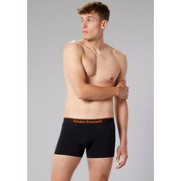 Bruno Banani Herren Boxershorts "Short 2Pack Quick Access", Gr. XXL, schwarz, Obermaterial: 93% Baumwolle, 7% Elasthan, kontrastfarbene Details,