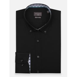 7camicie Businesshemd 'Leonardo Sport Poplin Stretch Man Shirt Black' Herren Gr&ouml;&szlig;e 37 schwarz