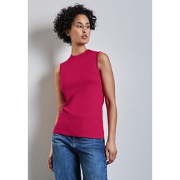 Street One Damen T-Shirt, pink, Gr. 46, unifarben, Web, 50% Baumwolle, 50% Modal, Shirts, im soften Baumwoll-Mix
