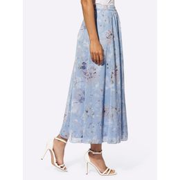 Lady Damen Schlupfrock, blau, Gr. 19, gebl&uuml;mt, gemustert, mehrfarbig, 100% Polyester, R&ouml;cke