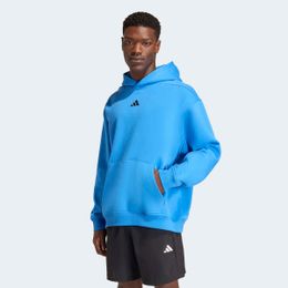 Kapuzensweatjacke adidas Performance "POWER OVERSIZE HOODIE", Herren, Gr. S, ray blau, Obermaterial: 70% Baumwolle, 30% Polyester, normal, Rundhals, angesetztes B&uuml;ndchen, Sweatjacken