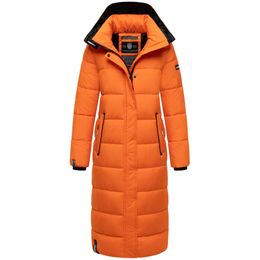 Steppmantel Navahoo "Isalie", Damen, Gr. S (36), orange, Oberstoff: 100% Polyester. Futter: 100% Polyester. Wattierung: 100% Polyester. &Auml;rmelfutter: 100% Polyester, oversize ca. Mitte Wade, &Auml;rmel ohne &Auml;rmelschlitz Rippstrickb&uuml;ndchen mit innenliegendem Gummizug, M&auml;ntel Steppmantel, zeitloser Wintermantel mit abnehmbarer Kapuze