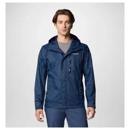 Regenjacke Columbia "Pouring Adventure III Jacket", Herren, Gr. L (50), collegiate navy, Obermaterial: 100% Nylon. Futter: 100% Polyester, normal, Jacken Regenjacke, sportliche Logostickerei, wasserdichtes und winddichtes Material