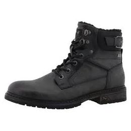Winterboots Mustang SHOES "Marcas", Herren, Gr. 43, grau (dunkelgrau), Lederimitat, Basic, Schuhe Winterboots, Business Stiefel, Boots mit Warmfutter