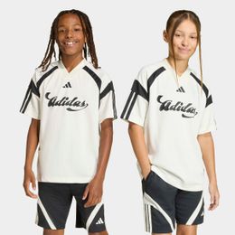 T-Shirt adidas Sportswear "HOUSE OF TIRO TRIKOT", M&auml;dchen, Gr. 140, sanftes wei&szlig;, schwarz, schwarz, Obermaterial: 100% Polyester, V-Ausschnitt, Shirts T-Shirt