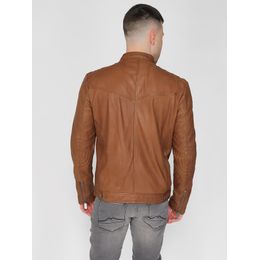 Mustang Herren Lederjacke "31021312", braun, Gr. S, Obermaterial: 100% Lammleder. Innenfutter: 100% Baumwolle. &Auml;rmelfutter: 100% Polyester, Jacken