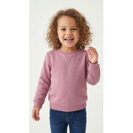 Sweatshirt name it "NMFVIMA LS SWEAT BRU NOOS", M&auml;dchen, Gr. 110, mauve orchid (blank), angeraute Sweatware, Obermaterial: 60% Baumwolle, 40% Polyester, meliert, unifarben, Basic normal, Rundhals, Rippb&uuml;ndchen, Sweatshirts Sweatshirt