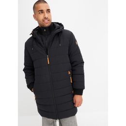 bonprix Herren Steppjacke, schwarz, Gr. 64, kontrastfarbene Details, unifarben, Web, Obermaterial: 88% Polyester, 12% Polyamid. Futter: 100%