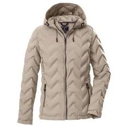 Steppjacke Killtec "KOW 23 WMN QLTD JCKT", Damen, Gr. 40, helltaupe, Oberseite: 100% Polyester;R&uuml;ckseite: 100% Polyester;F&uuml;llung: 100% Polyester, Jacken Steppjacke, Wasserabweisende Damenjacke mit verstellbarer Kapuze und Taschen