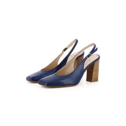 Evita IRENE Damen Sling Pumps - Glattleder Dunkelblau - 39