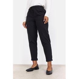 Schlupfhose soyaconcept "SC-CISSIE 10-C", Damen, Gr. L (40), N-Gr, schwarz (9999 schwarz), Web, Obermaterial: 100% Baumwolle, unifarben, kn&ouml;chelfrei, Hosen Schlupfhose, leichte Sommerhose aus Baumwolle in Leinenoptik