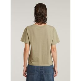 G-Star Raw G-STAR Damen T-Shirt "Open V-Neck Relaxed Top", beige, Gr. XS, Obermaterial: 100% Baumwolle, Shirts