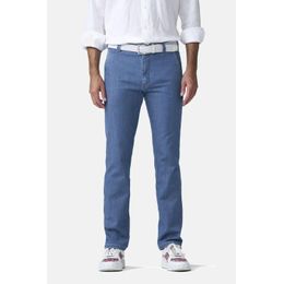 MEYER Herren Regular-fit-Jeans "Bonn 1-4020"light blau, Gr. 29, unifarben, 81% Baumwolle, 17% Polyester, 2% Elasthan, Jeans, Ultraleicht-Denim