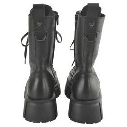 Stiefel Buffalo "Buffalo ESCAPE LACE UP HI WARM", Damen, Gr. 41, schwarz, Kunstfaser, unifarben, Schuhe Stiefel