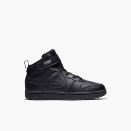 Nike Sportswear M&auml;dchen Sneaker "COURT BOROUGH MID 2 (PSV)", Gr. 32schwarz, schwarz, schwarz, Leder, Synthetik, Schuhe, inspiriert vom Air Force 1,