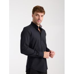 7camicie Businesshemd 'Leonardo Sport Poplin Stretch Man Shirt Black' Herren Gr&ouml;&szlig;e 39 schwarz