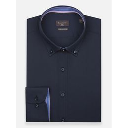 7camicie Businesshemd 'Leonardo Sport Poplin Stretch Man Shirt Black' Herren Gr&ouml;&szlig;e 42 blau