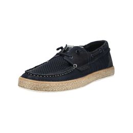 Slipper Bullboxer "Bullboxer Slipper Leder/Textil", Herren, Gr. 45, navy, Leder, Textil, Schuhe Slipper
