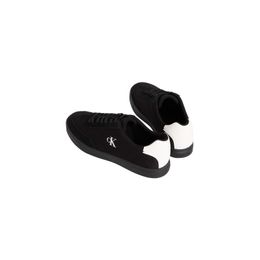 Calvin Klein Herren Sneaker "LOW PROF CUPSOLE CV", Gr. 39schwarz, wei&szlig;, Leder, Textil, unifarben mit Farbeins&auml;tzen, Basic, Schuhe, Freizeitschuh,