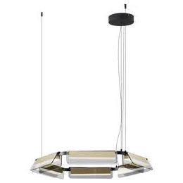 NOVA LUCE Pendelleuchte "APNEA", schwarz, gold, 6, &Oslash; 72cm H: 150cm, 1 Stk., Leuchten, Pendelleuchte