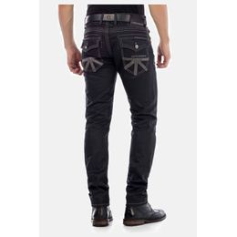Cipo & Baxx CIPO & BAXX Herren Regular-fit-Jeans "Jeans", schwarz, Gr. 36, unifarben, 100% Baumwolle, Jeans, in Regular-Fit, CD-295