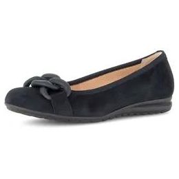 Ballerina Gabor "Sportliche Ballerina", Damen, Gr. 36, blau, Schuhe Ballerina