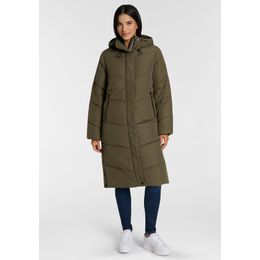 Only Damen Steppmantel "ONLMEGAN LIFE LONG PUFFER COAT CS OTW", gr&uuml;n, Gr. S, unifarben, Steppware, Obermaterial: 100% Polyester, M&auml;ntel, verdeckter