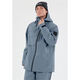 Skijacke SLOPE "Zuko", Herren, Gr. L, blau, 100% Polyester, mehrfarbig, normal, ohne Ausschnitt, Jacken Skijacke, Mit innovativem Rei&szlig;verschlussdesign