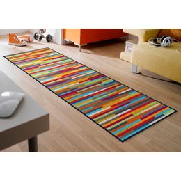 L&auml;ufer, B:35cm H:7mm L:120cm, bunt, wash+dry by Kleen-Tex, Kunstfaser, Flur, Teppiche, "Mikado Stripes", Schmutzfangl&auml;ufer, modernes Streifen Design,