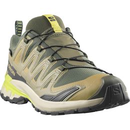 Trailrunningschuh Salomon "XA PRO 3D V9 GORE-TEX", Damen, Gr. 43, grape leaf, aloe, acid lime, Synthetik, Textil, Schuhe, wasserdicht