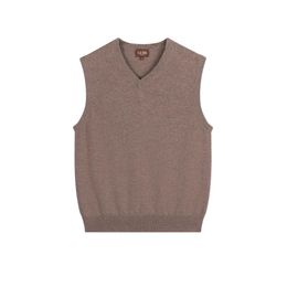 GOBI Cashmere Weste 'Men's Essential V-Neck Cashmere Vest' Herren Gr&ouml;&szlig;e S taupe
