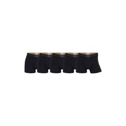 Boxershorts CR7 "Boxershort 5er Pack", Herren, Gr. M, schwarz (schwarz, gold), Obermaterial: 95% Baumwolle CO. 5% Elasthan EL., Unterhosen