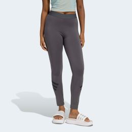 Damen Leggings "FUTURE ICONS 3-STREIFEN", grau, Gr. XS, adidas Sportswear, Obermaterial: 90% Baumwolle, 10% Elasthan, Hosen, sportlicher Stil, f&uuml;r