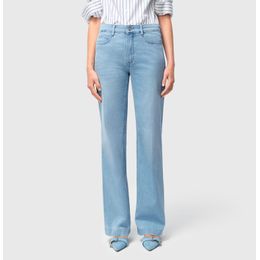 MAC Damen Weite Jeans "WIDE", blau, Gr. 40, Denim/Jeans, Obermaterial: 91% Baumwolle, 7% Elastomultiester, 2% Elasthan, Jeans