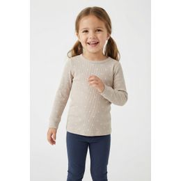 Langarmshirt LIL' ATELIER "NMFGAGO LS SLIM TOP LIL NOOS", M&auml;dchen, Gr. 98, gray morn aop:heart, Jersey, Obermaterial: 57% Baumwolle, 38% Lyocell, 5% Elasthan, bedruckt, slim fit normal, Rundhals, Shirts Langarmshirt, weiche Jersey Rippqualit&auml;t