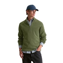 Marc O'Polo Herren Troyer "aus hochwertigem Bio-Baumwoll-Lyocell-Mix", gr&uuml;n, Gr. S, MARC O'POLO DENIM, unifarben, Obermaterial: 67% Baumwolle, 29% Lyocell, 3%