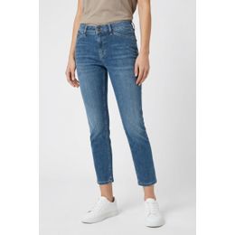 7/8-Jeans MAC "Dream Summer", Damen, Gr. 36, L&auml;nge 28, blau (authentic used blau), Denim/Jeans, Obermaterial: 75% Baumwolle, 12% Modal, 9% Polyester, 4% Elasthan, figurbetont kn&ouml;chelfrei, Jeans, verk&uuml;rzt mit Schlitz am Saum