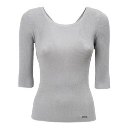 Influencer Pullover Damen Gr&ouml;&szlig;e S grau