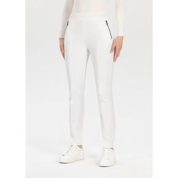 Stehmann Damen Schlupfhose, blau, Gr. 46, unifarben, Obermaterial: 68% Viskose, 27% Polyamid, 5% Elasthan, Hosen, Sommerhose mit Rei&szlig;verschlusstaschen